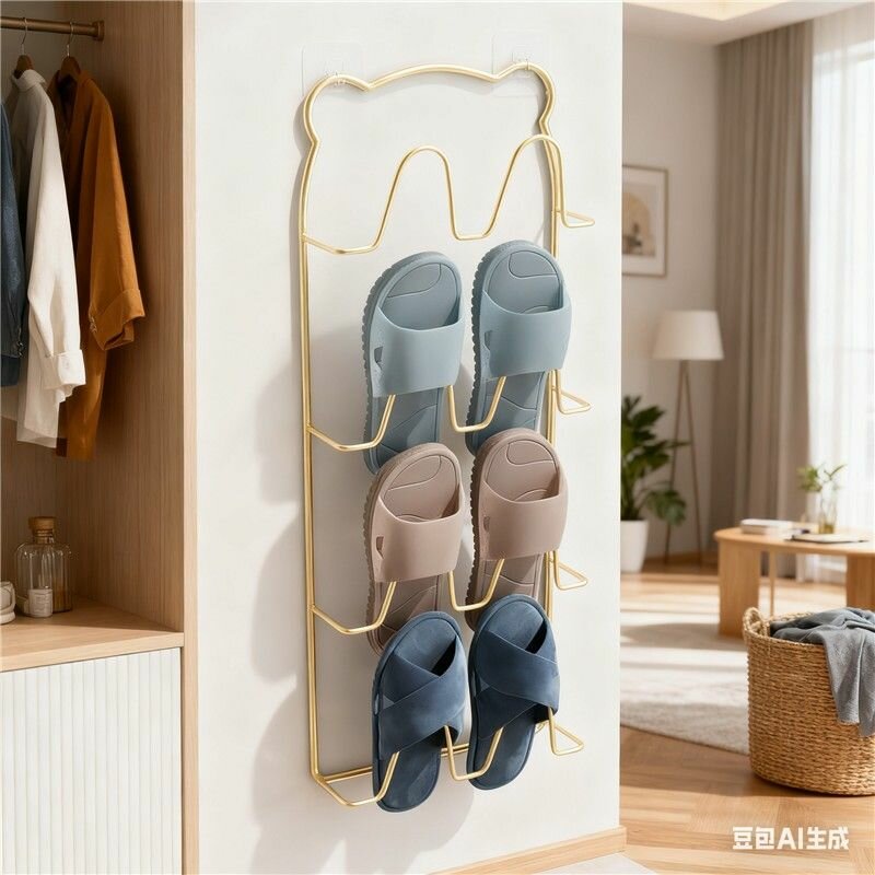 Обувница металлическая с зеркалом, универсальная конструкция 10х58х60 см, цвет золотой/черный. Готовая сборка для взрослых