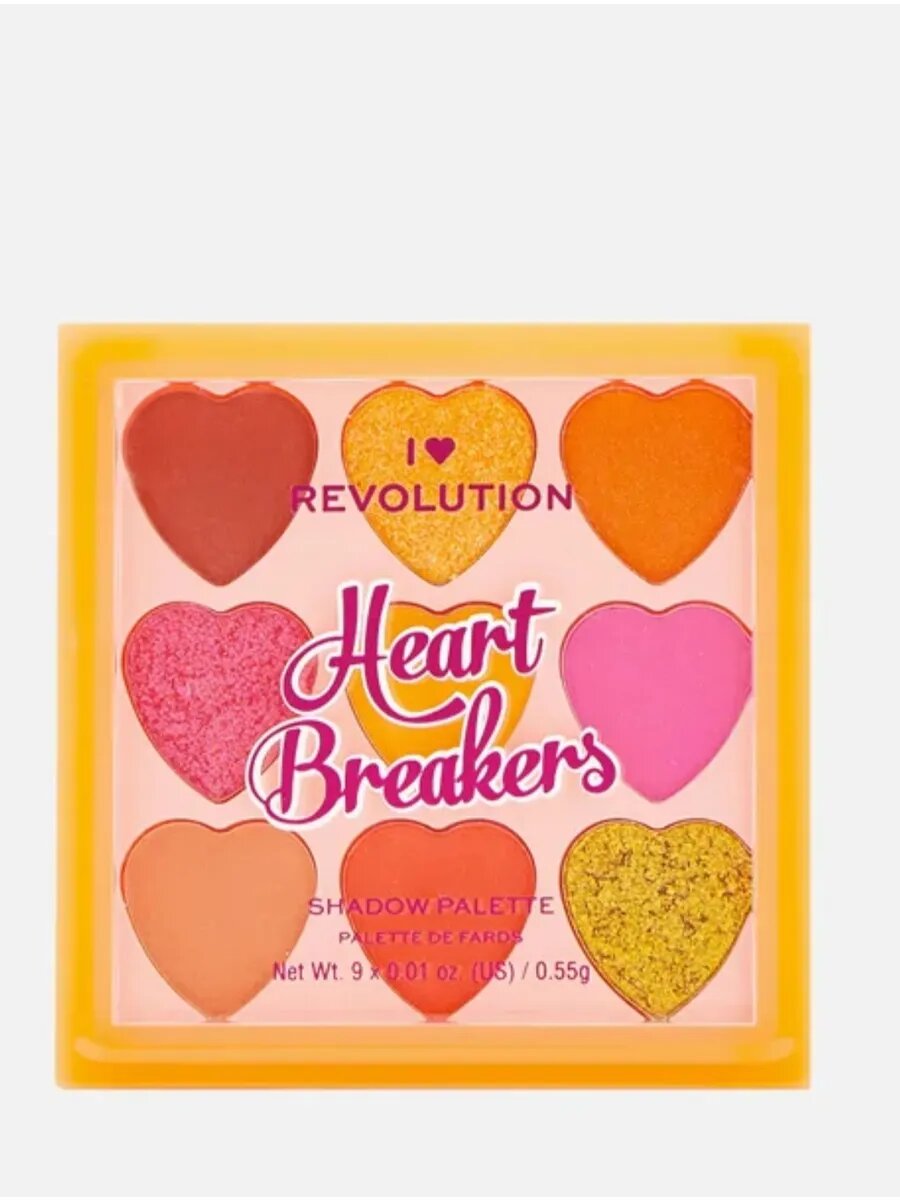 Палетка теней I HEART REVOLUTION heart breakers palette fiery