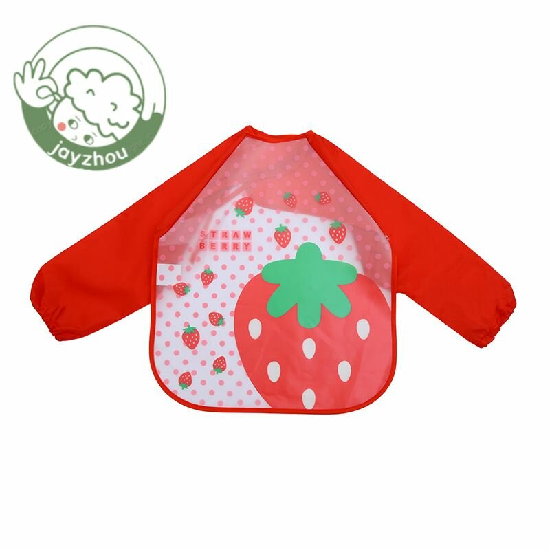 Детский непромокаемый фартук с длинным рукавом - защитный нагрудник для еды и творчества