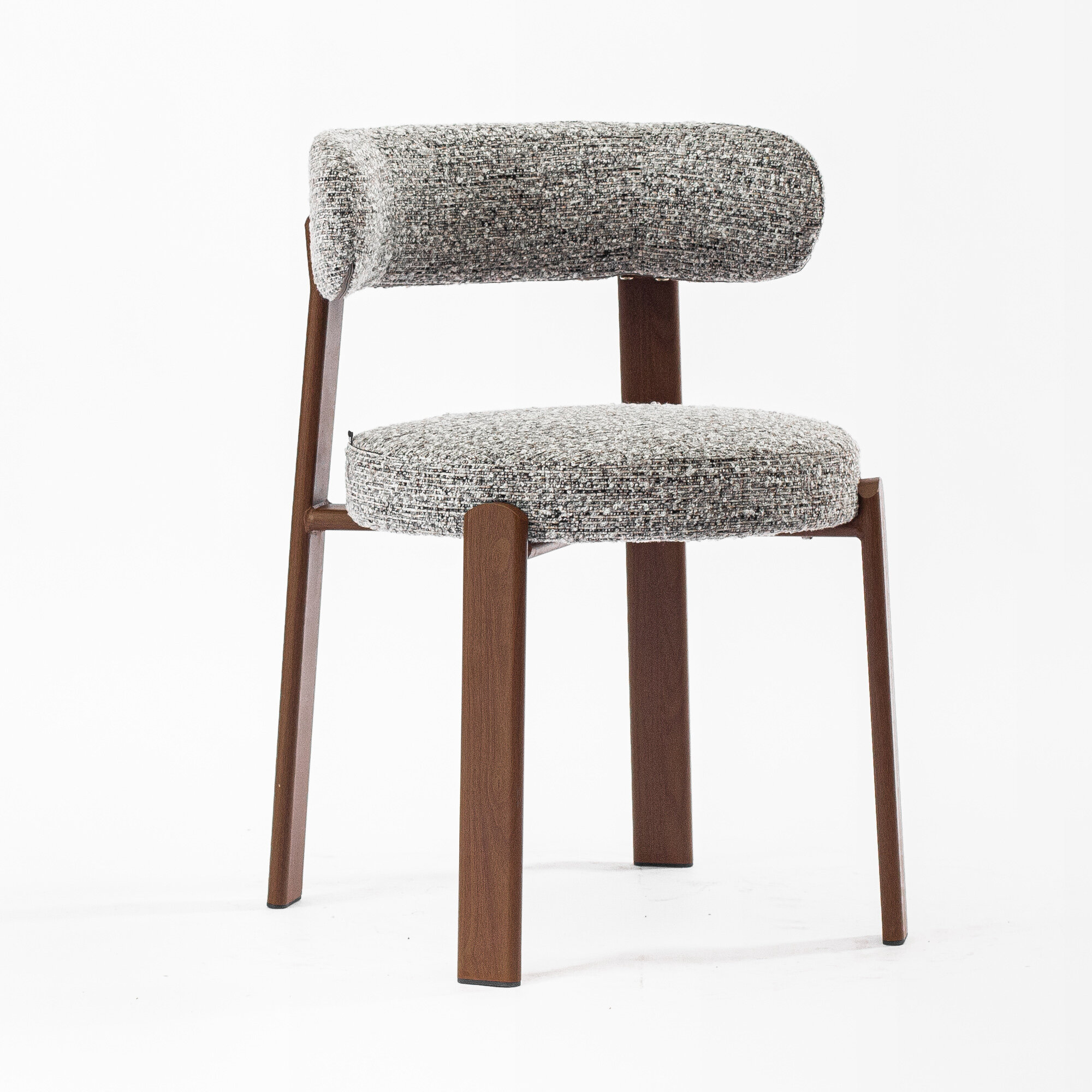 Стул Бонн серая ткань ножки металл (под дерево) для дома/для гостиной/для столовой/для кафе/кухонный стул/стул кухонный