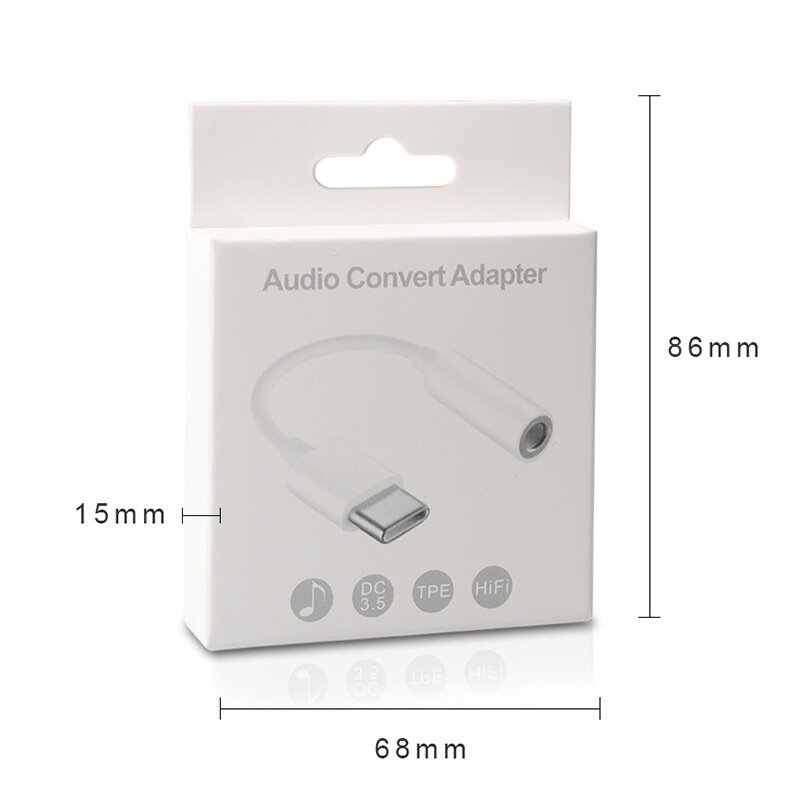 TYPE-C аудиоадаптер цифровой адаптер для мобильного телефона Тип C на гарнитуру 3,5 для Apple 15 Huawei TYPE-C до 3,5