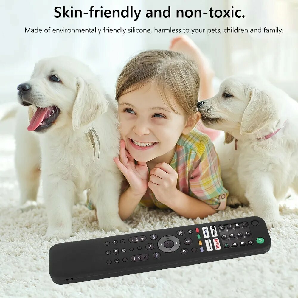 Чехол силиконовый для пульта SONY TV, модель RMF-TX520E, с ремешком, черный