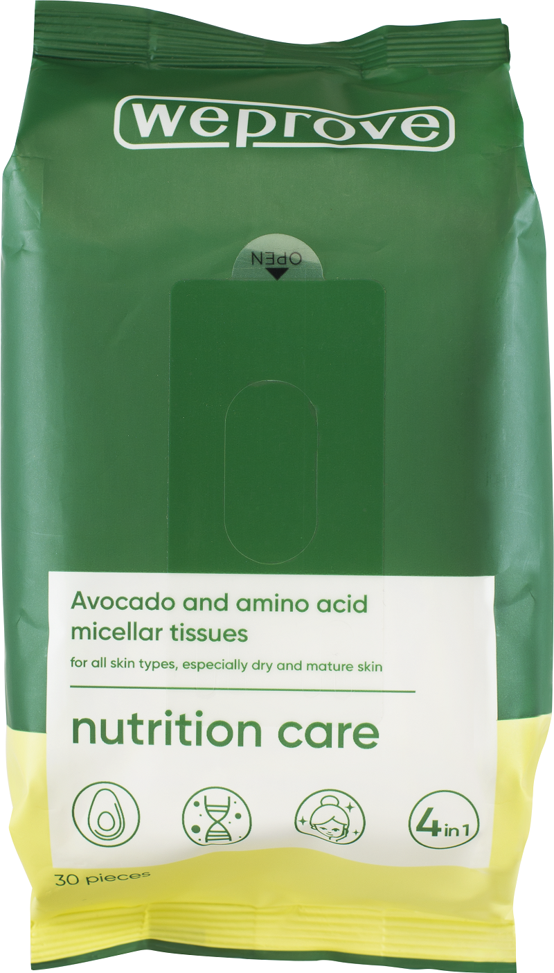 Мицеллярные салфетки с кислотами и цинком, 30шт, Weprove