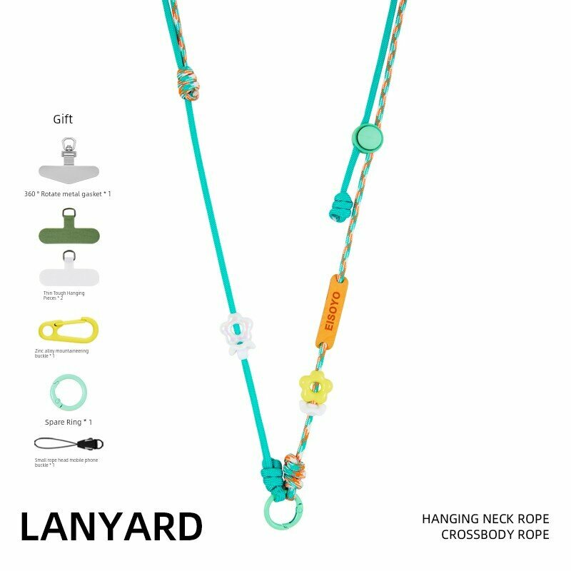 Ремешок для телефона на шею, регулируемый, для Apple, Huawei, наушников, с защитой от потери, держатель для бейджа,