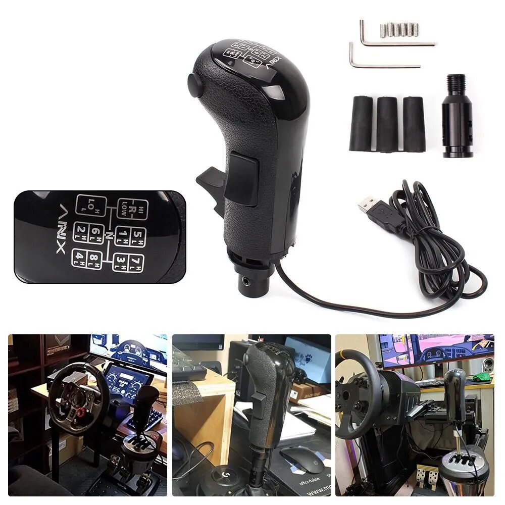 USB Рукоятка ручка переключения передач для шифтера G923 G29 G27 G25 Thrustmaster T300RS/GT TH8A TH8s fanatecSQ ETS2 и ATS Euro Truck Simulator High Low Gear Shifter Simulators