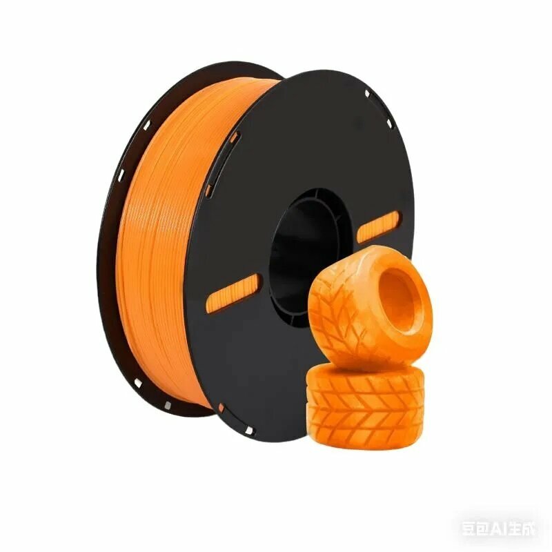 TPU 250г 95A гибкий катушки оранжев(Filament Пруток), Материал tpu для FDM 3d принтеров, диаметр 1,75 мм, высококачественный пластиковый материал