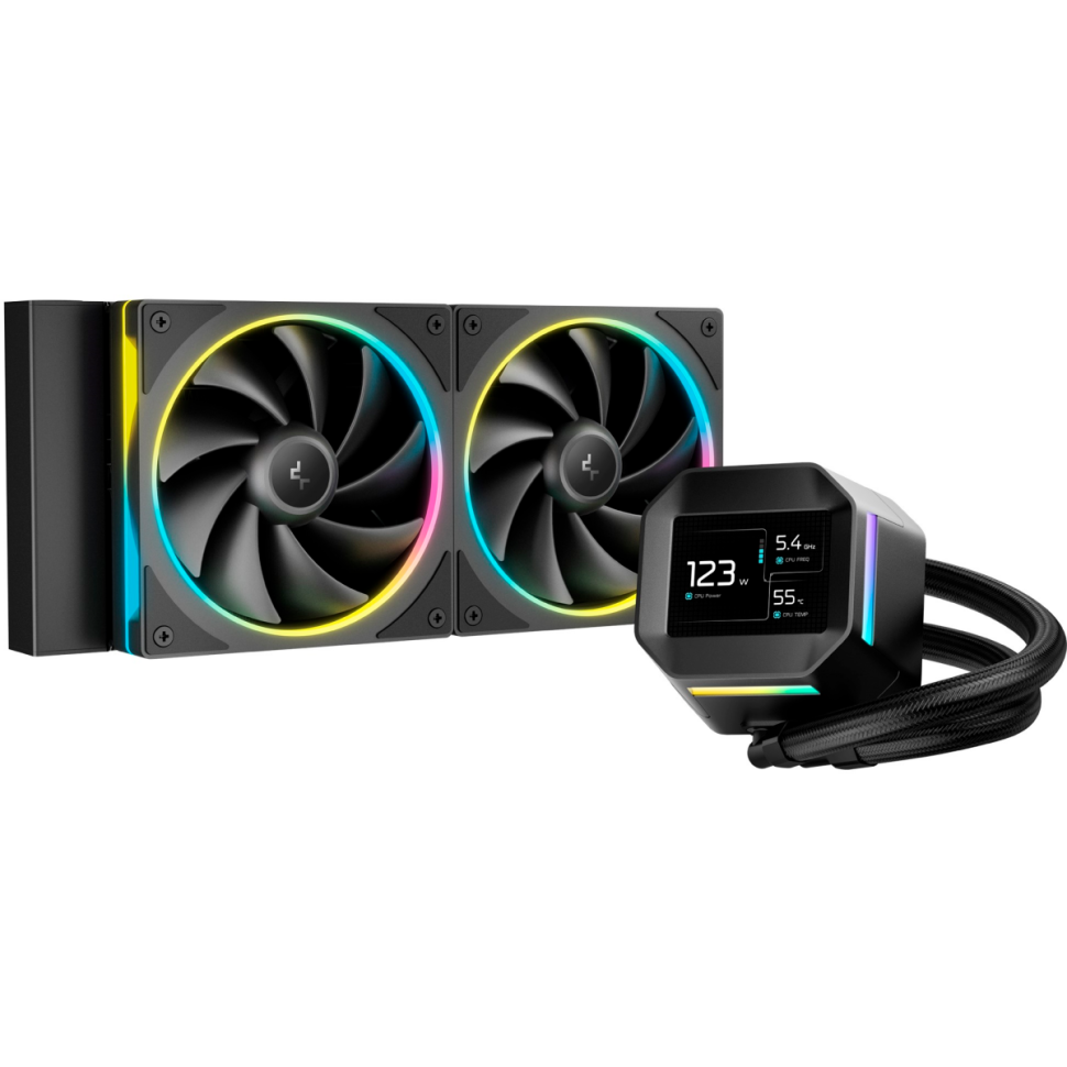 СВО DEEPCOOL LM240 LGA20XX/1700/1200/115X/AM5/AM4 (TDP 250W, ARGB Lighting, Anti-Leak edition, PWM, Dual Fan) RET