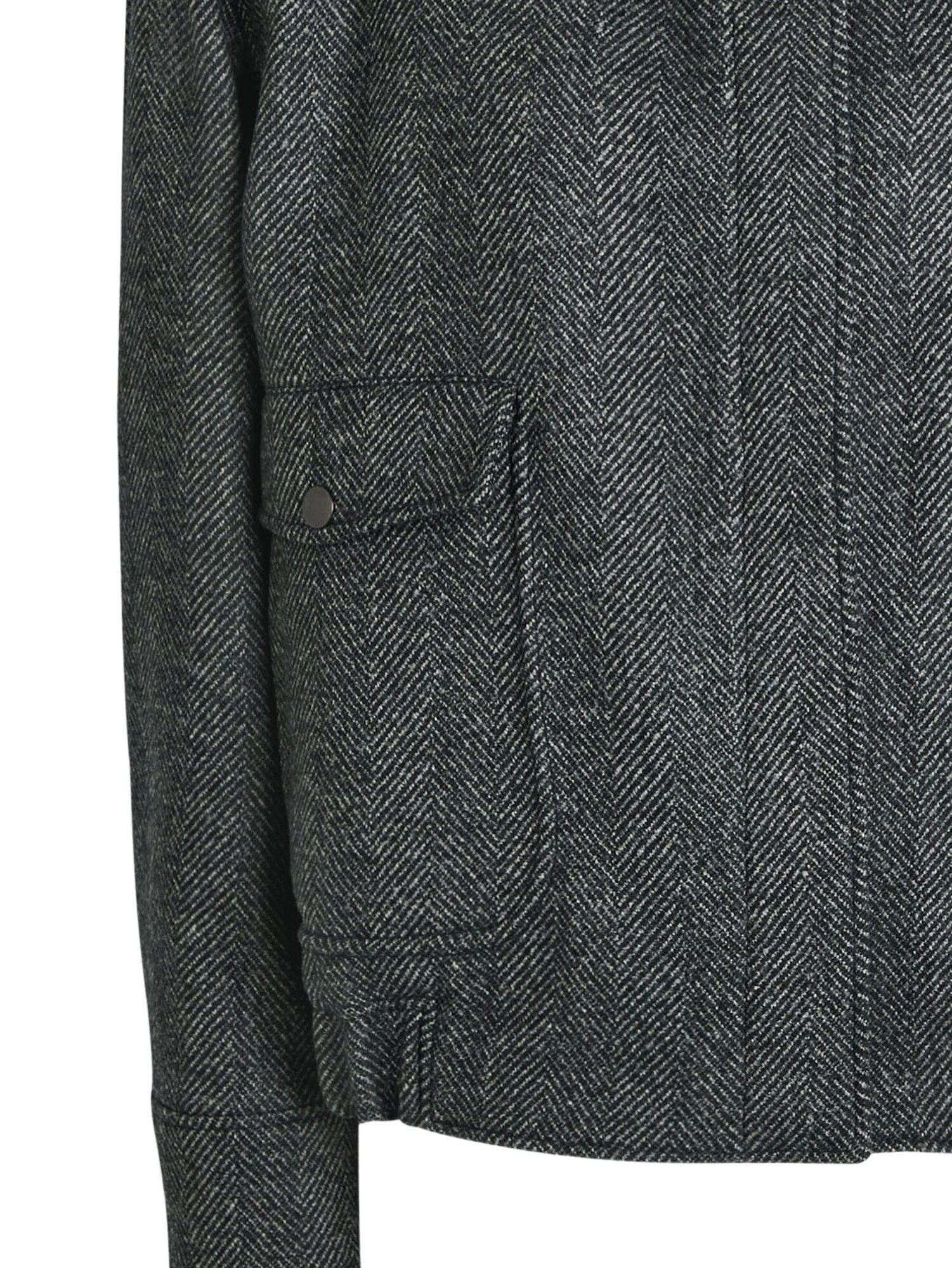 Куртка Stella McCartney Flap-pocket herringbone jacket, размер 42, серый — фото 1