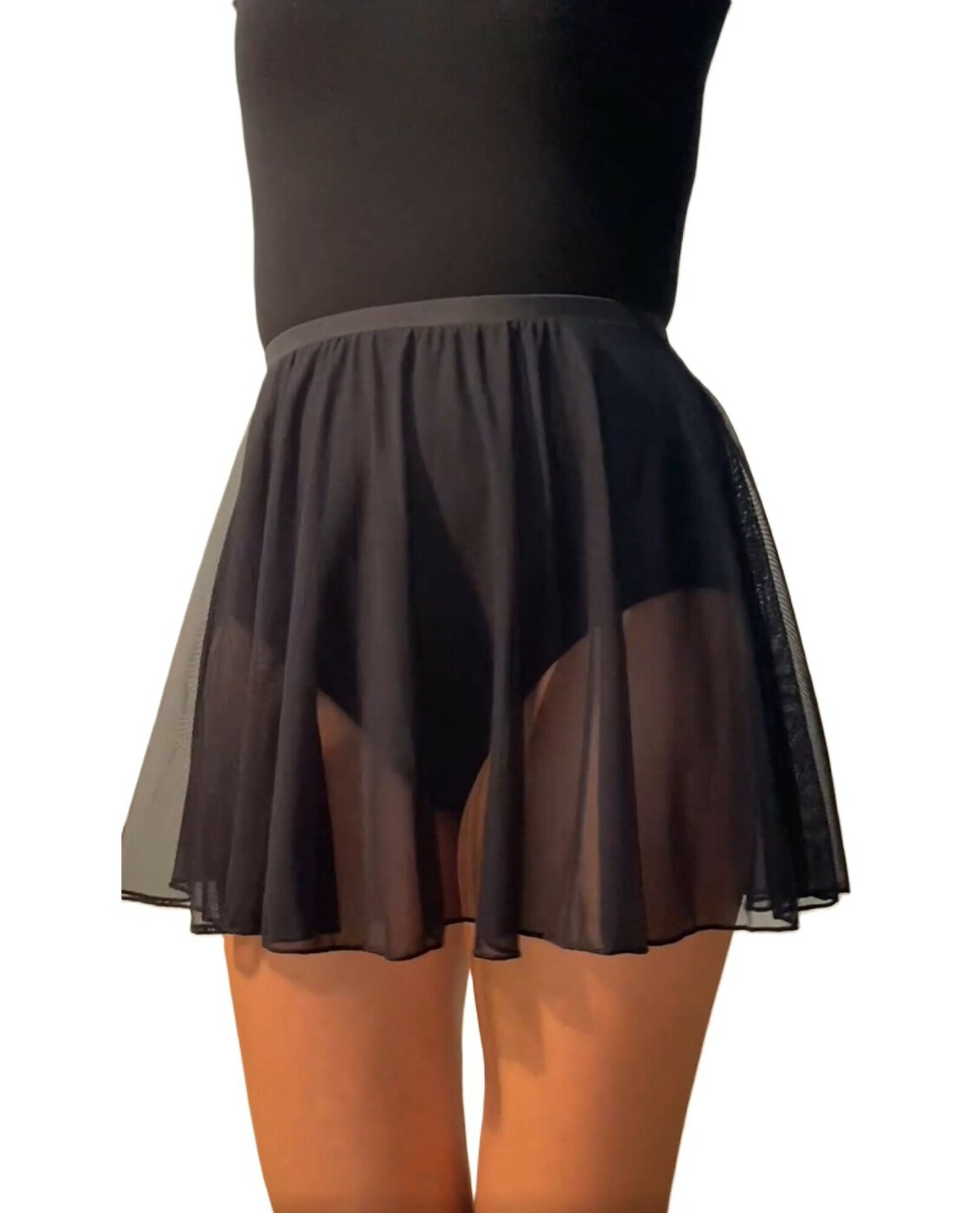 Юбка для гимнастики и танцев из сеточки, на резинке