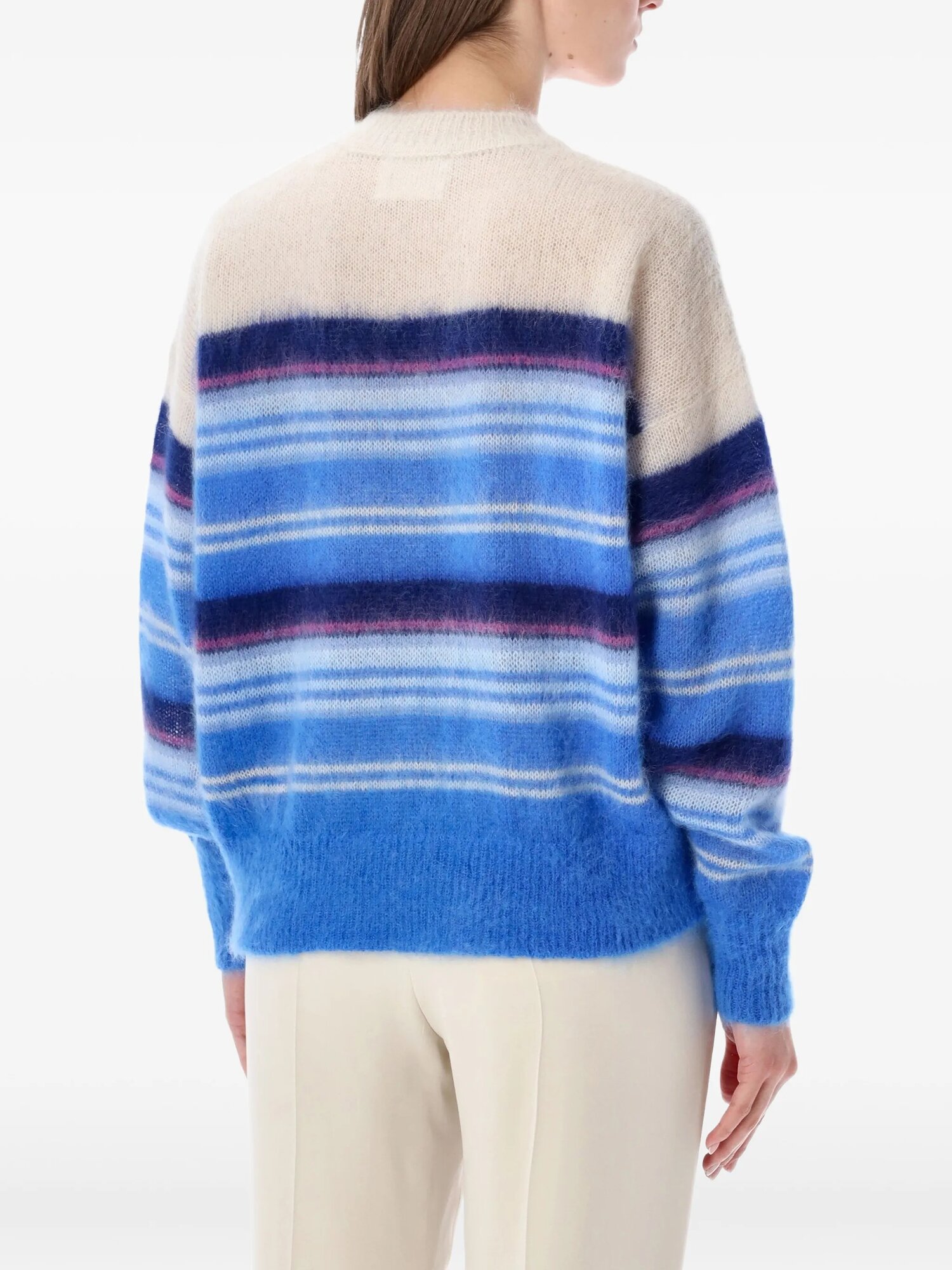 Свитер Isabel Marant Striped-pattern sweater, размер 40, , синий — фото 1