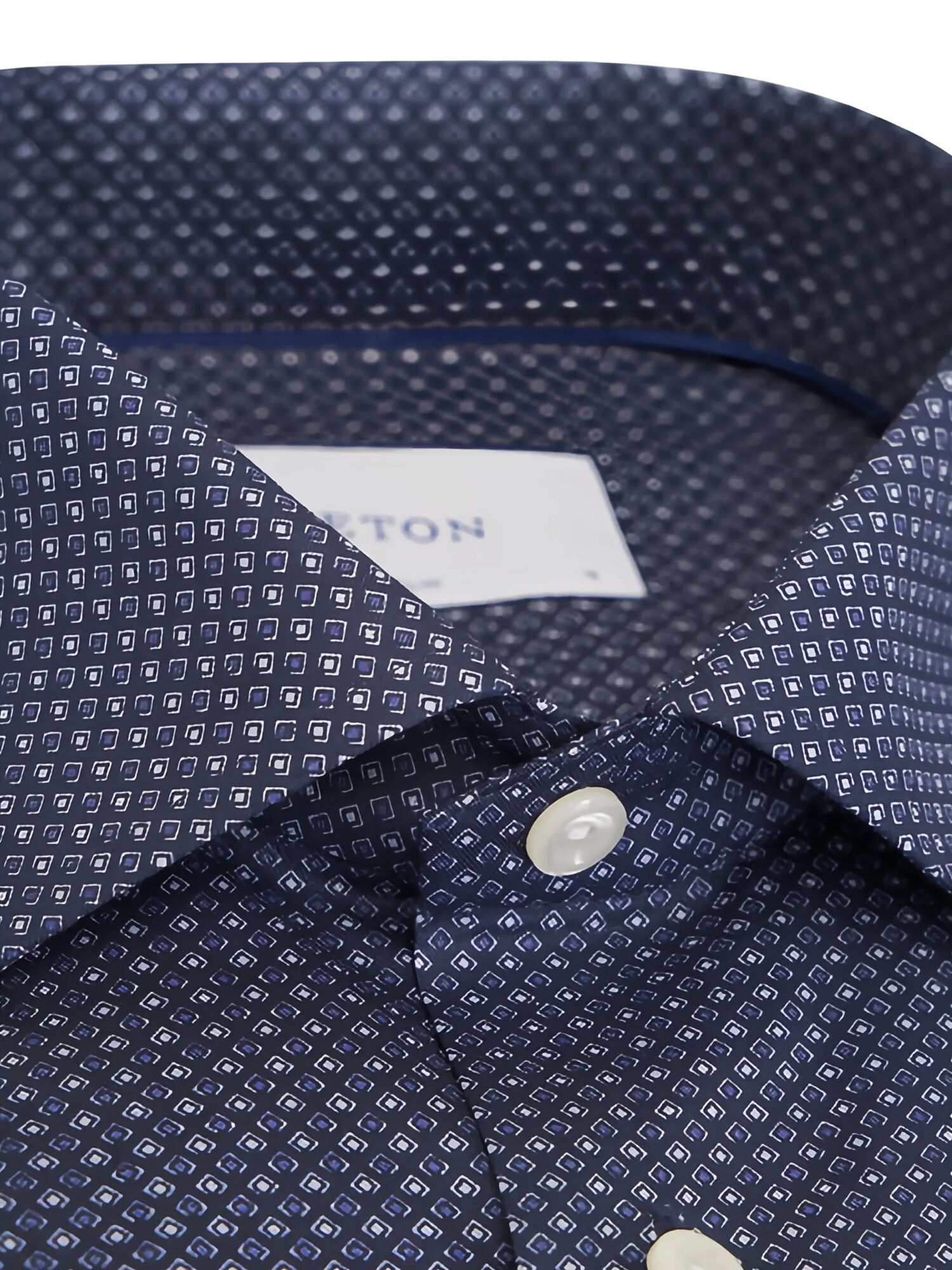 Рубашка ETON Patterned shirt, размер M, Синий принт — фото 1