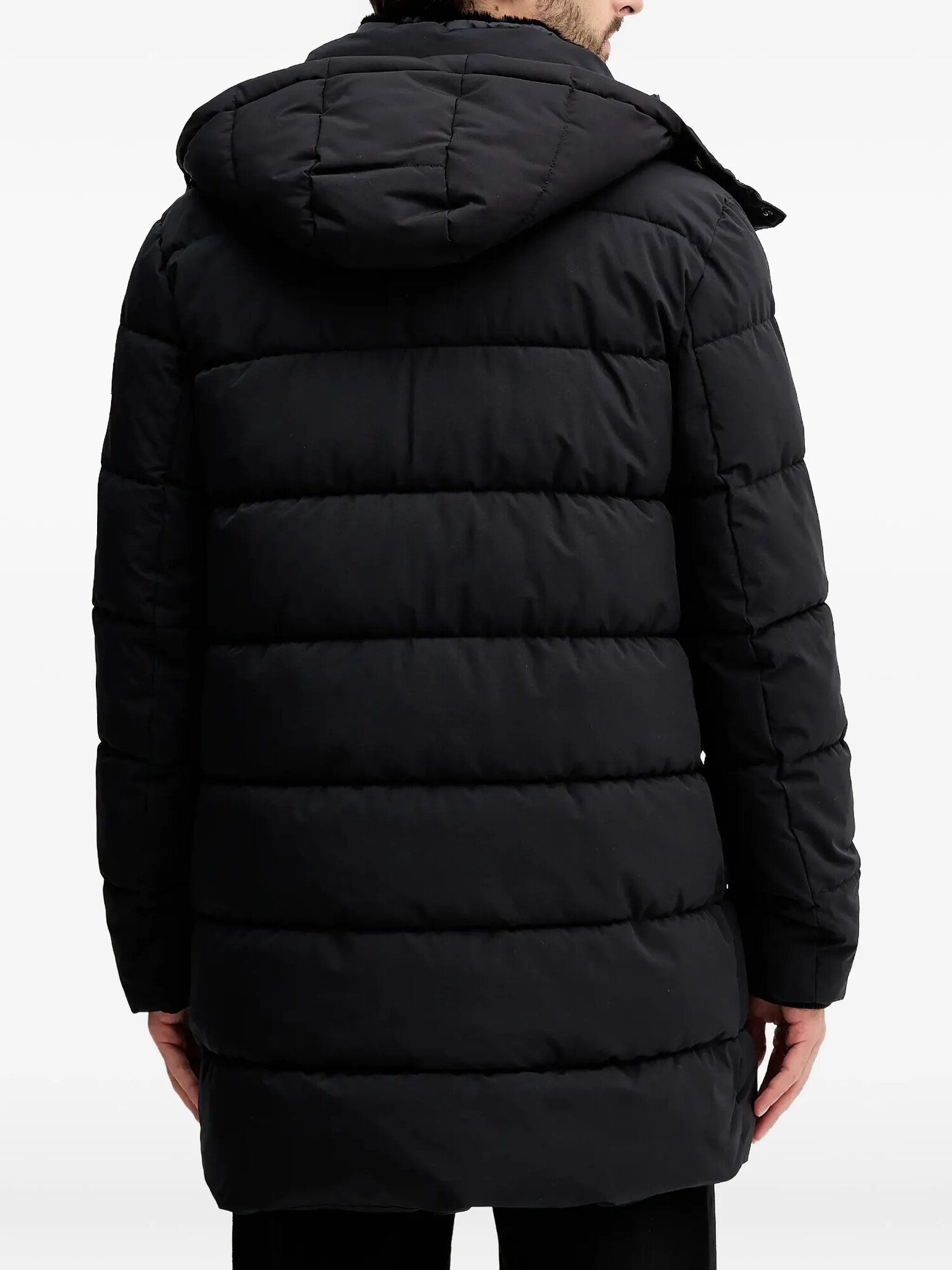 Пальто Karl Lagerfeld Hooded padded coat, размер 50, black / black — фото 1