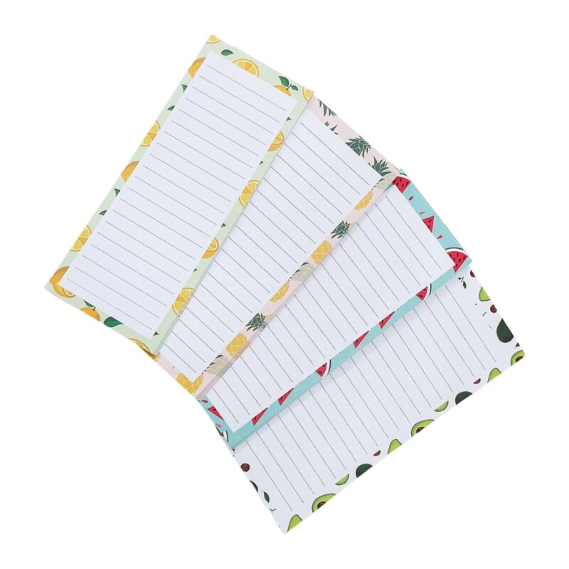 4 магнитных блокнота по 60 страниц в каждом, наклейки с этикетками на холодильник