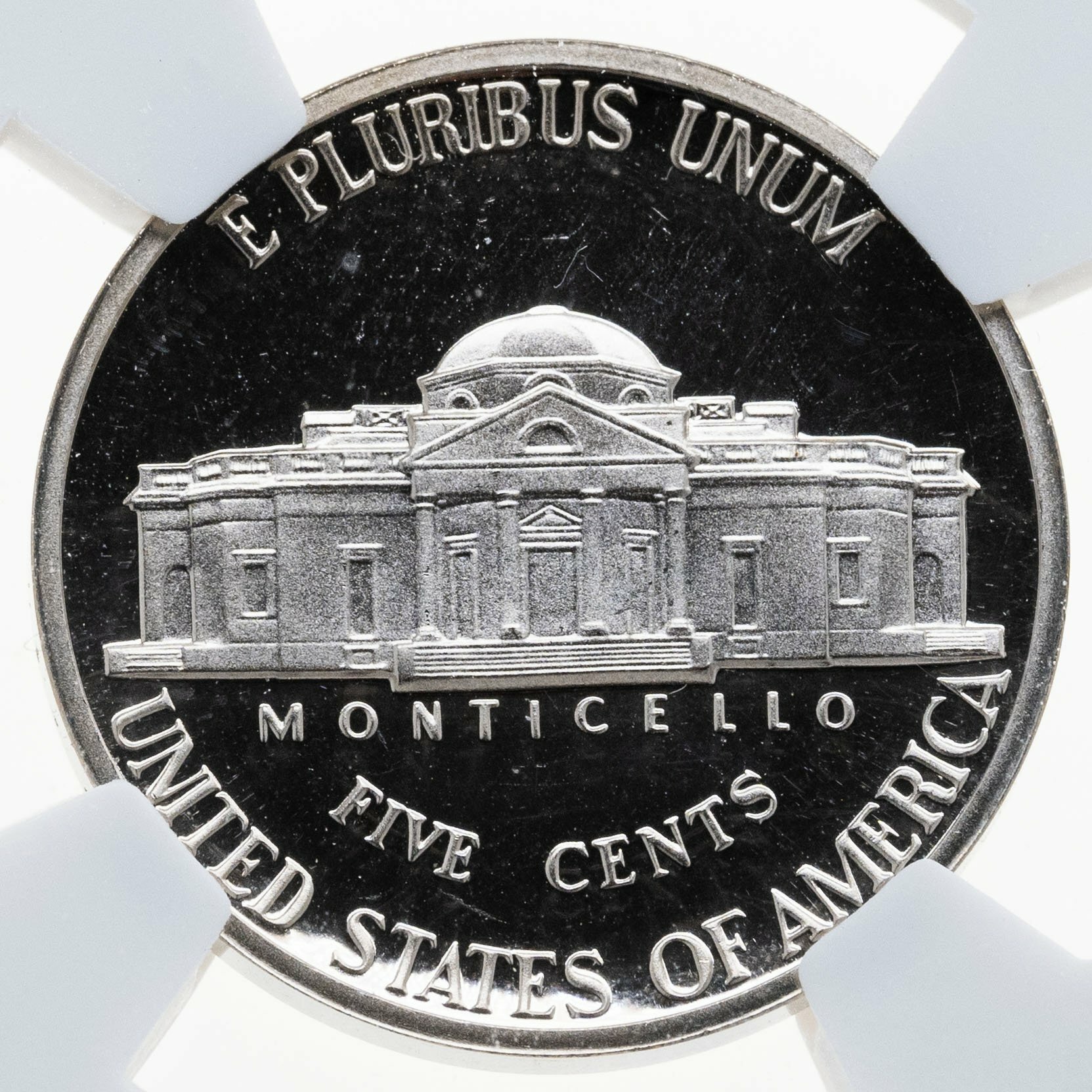 США 5 центов cents 1987 S Proof "Jefferson Nickel Джефферсон" в слабе DNC PF67, Мельхиор медь-никель
