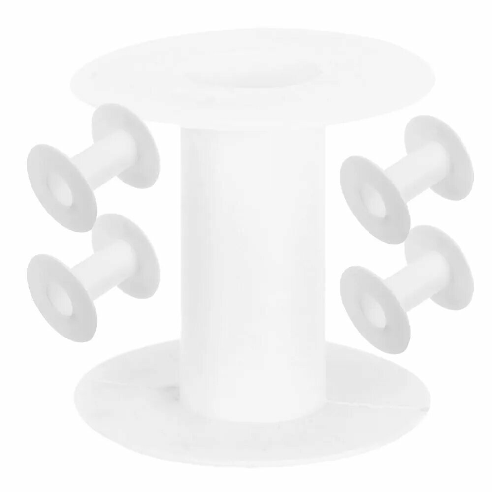 Набор из 5 белых пластиковых катушек для ниток и швейных работ