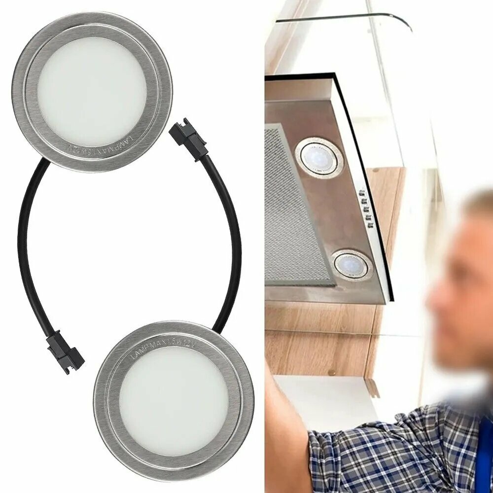 2 бытовые вытяжки светодиодные фонари 12V универсальные круглые вытяжки аксессуары для освещения