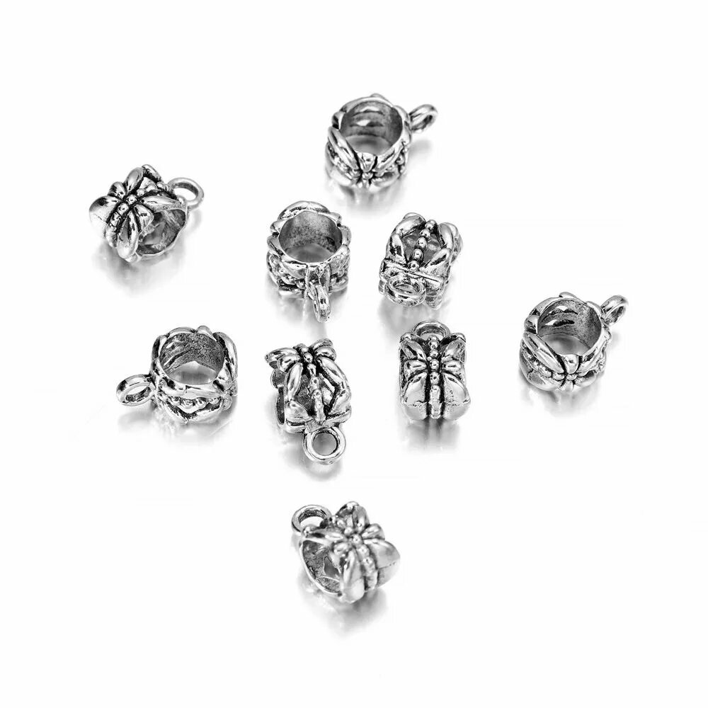 Бейл для кулона и подвески / Держатель кулона/ Бусина разделитель 20 штук, стиль 02