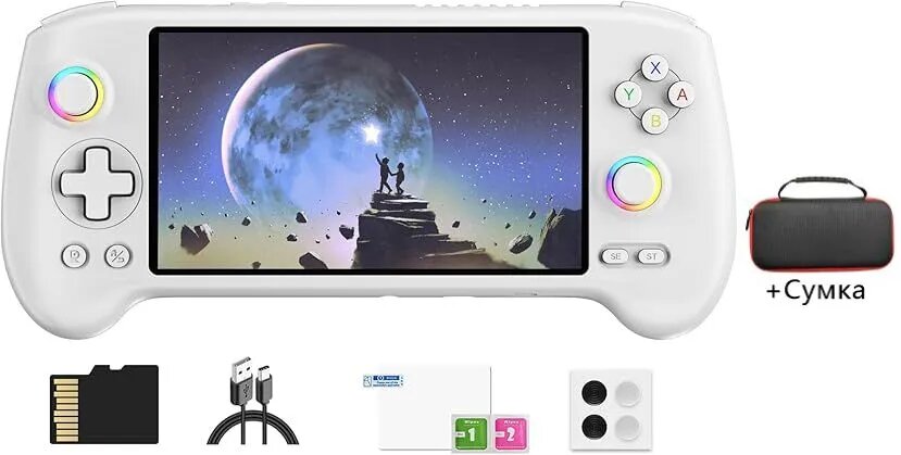 2025 Новая портативная игровая консоль Android Anbernic RG557, 5,48-дюймовый AMOLED 1920*1080P, Dimensity 8300, LPDDR5X 12 ГБ+256 ГБ+256 ГБ WIFI 6E/BT5.3 Флагманская портативная консоль