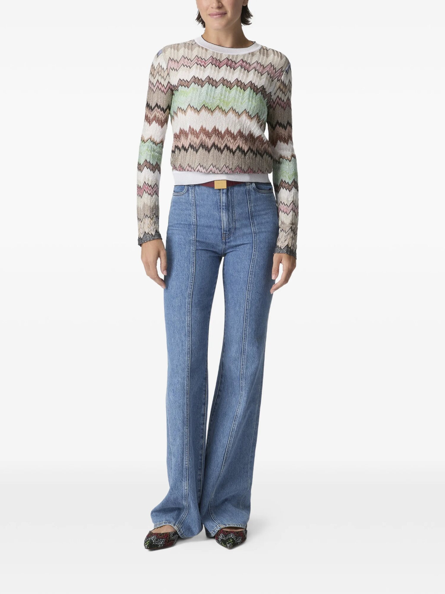 Свитер Missoni Chevron-pattern sweaters, размер 42, , разноцветный — фото 1