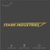 Наклейка "Stark Industries" золотая 30x4 см