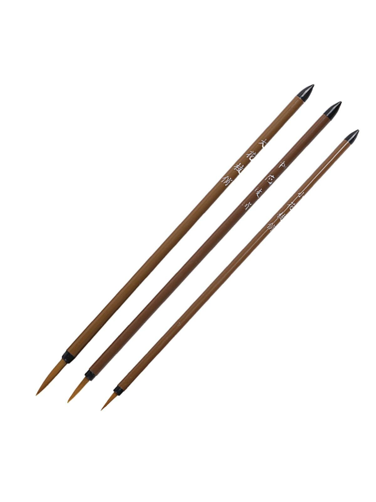 Качественный набор кистей для каллиграфии из 3 шт, китайский рисунок тушью, роспись цветов и птиц