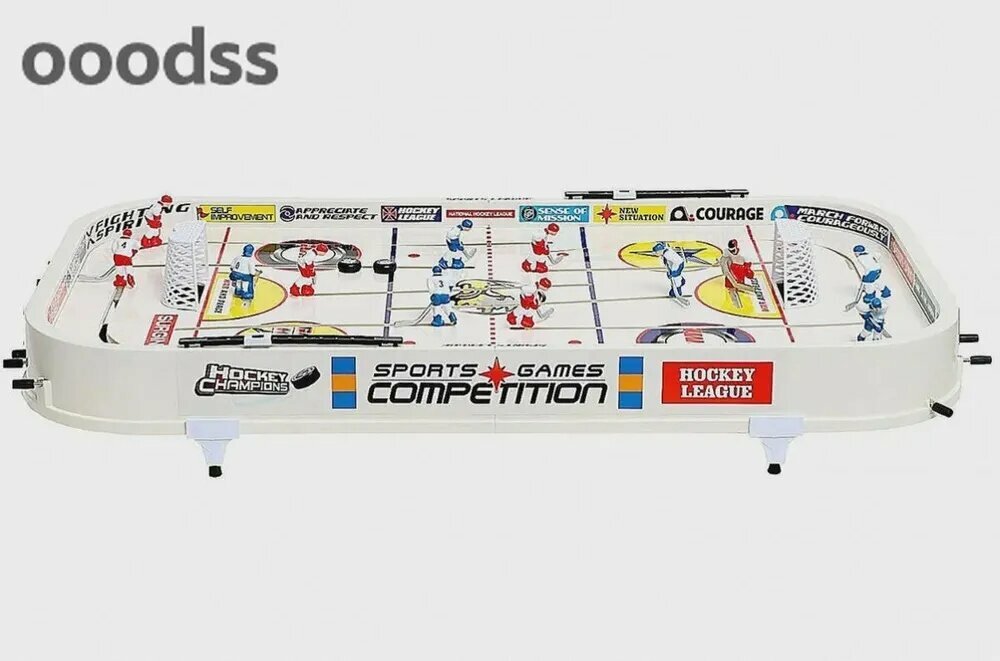 Настольный хоккей "Плей-офф", детская спортивная игра на ловкость и скорость реакций, игровой набор для детей с игровым полем на ножках