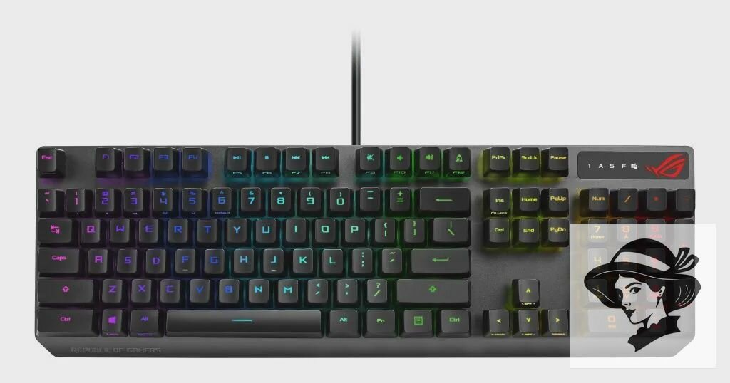 ASUS Игровая клавиатура проводная ROG Strix Scope RX, (ROG RX Red), Английская раскладка, черный