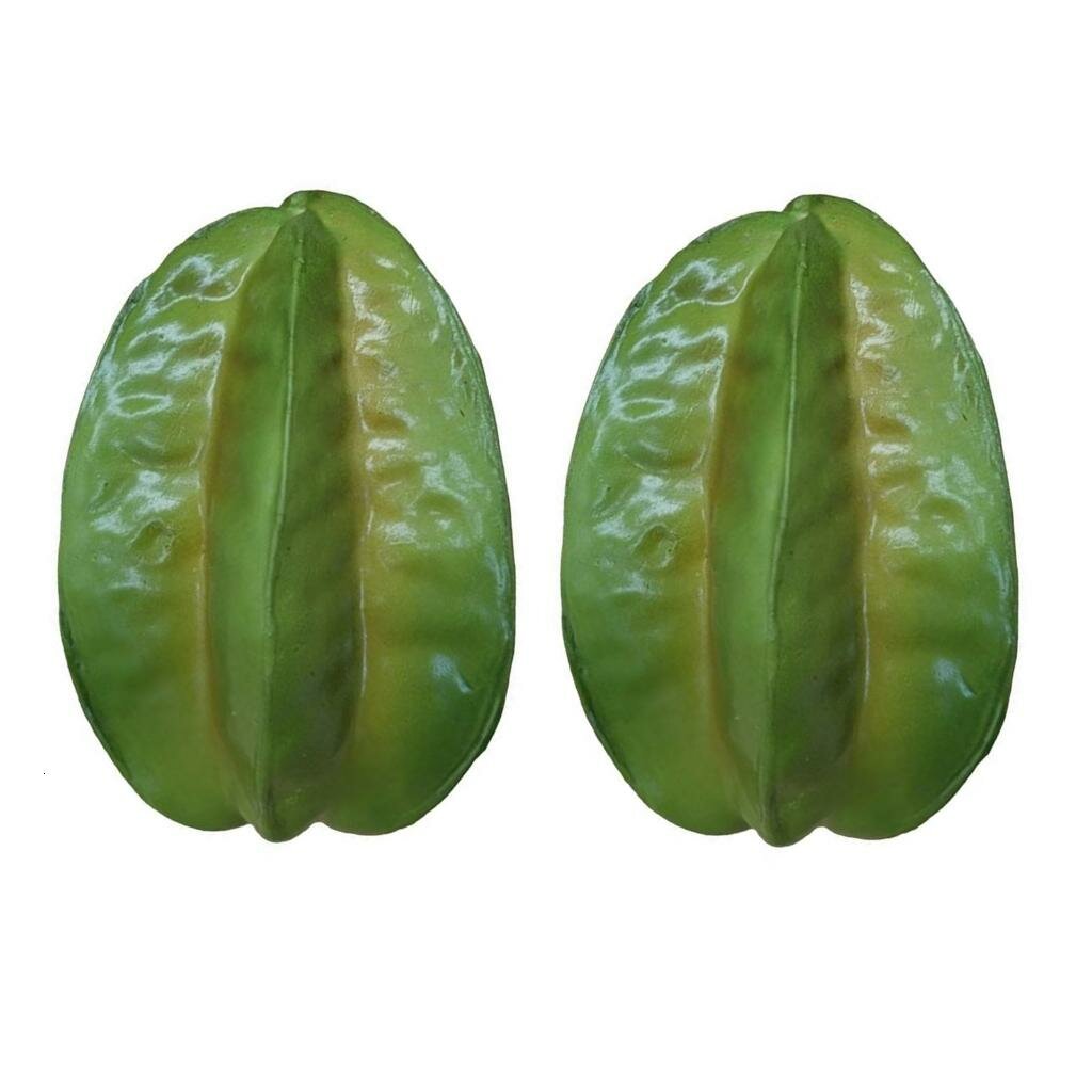 Искусственная карамбола для декора, Зеленый