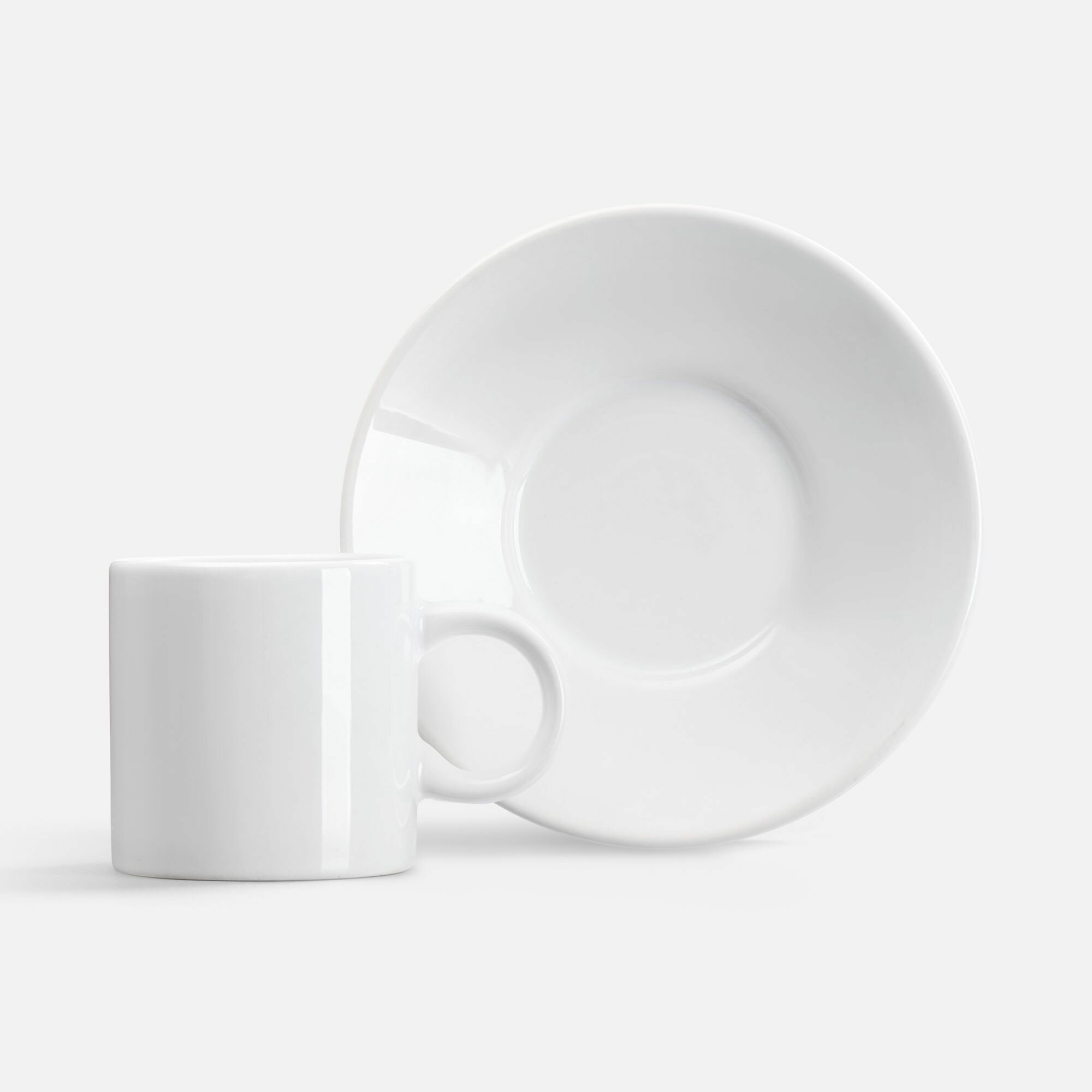 Кофейная пара керамика чашка с блюдцем для сублимации 90 мл, Miamore подарок девушке женщине маме подруге