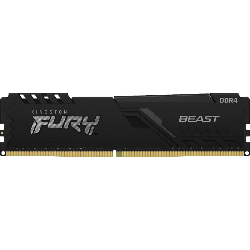 Оперативная память Kingston 8GB 3200MT/s DDR4 CL16 DIMM FURY Beast Black (Select Regions ONLY) (Kingston KF432C16BB/8WP)