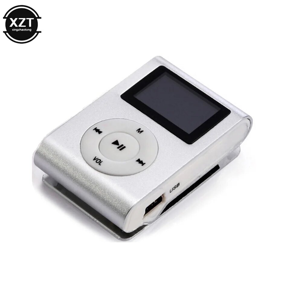 Портативный мини-MP3-плеер с ЖК-экраном, металлический зажим, USB-плееры MP3 с поддержкой SD TF Student Walkman