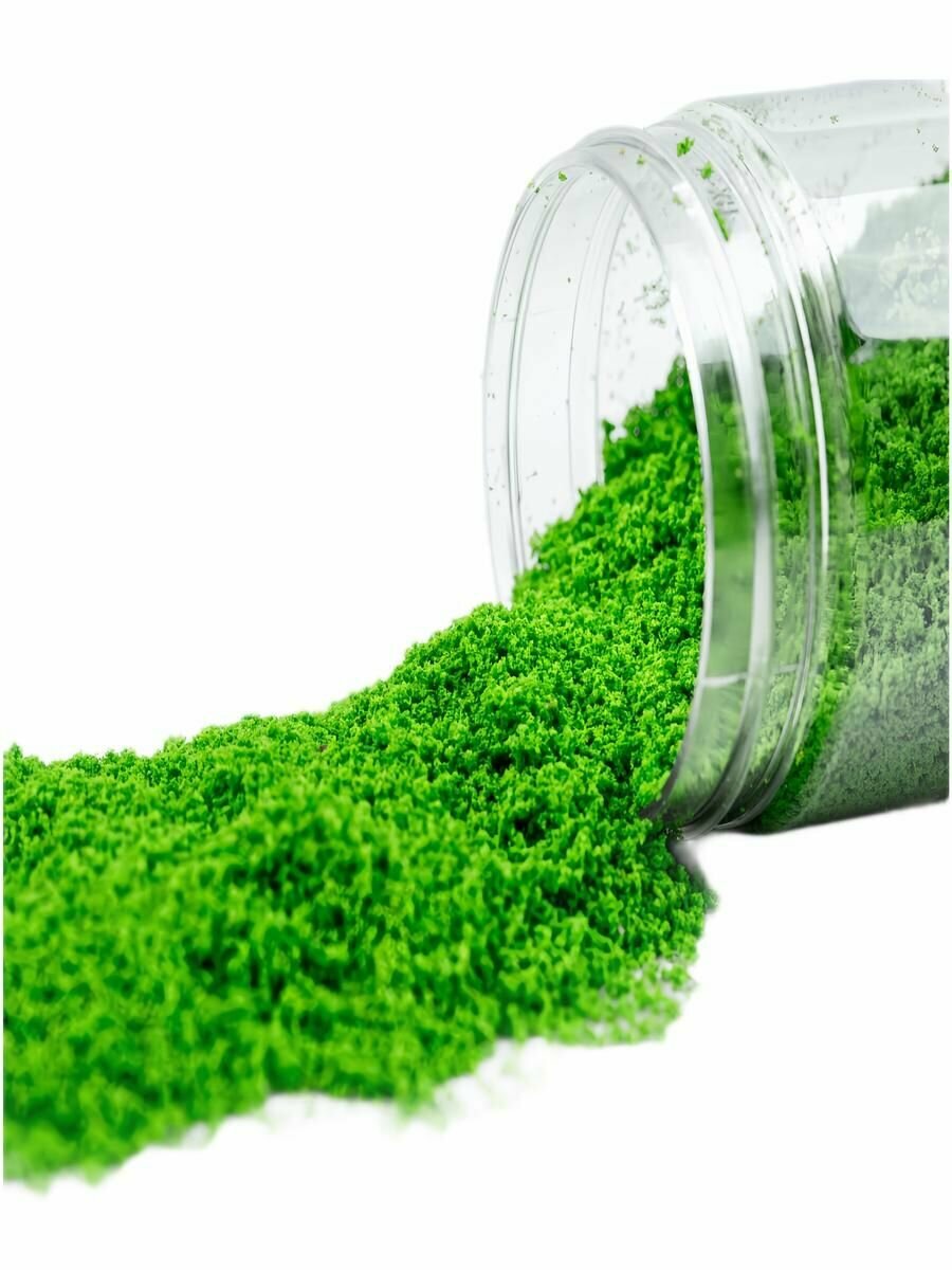 Нейлоновый порошок для травы 500мл для создания миниатюрных сцен, макетов и железнодорожных моделей