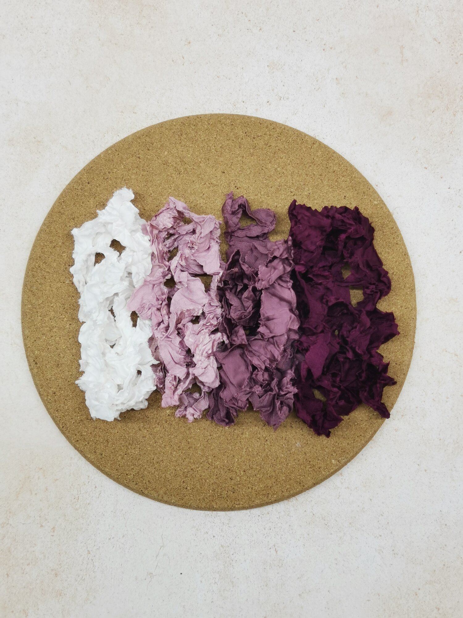 Шебби ленты с эффектом шелка, набор из 4х лент в разных оттенках