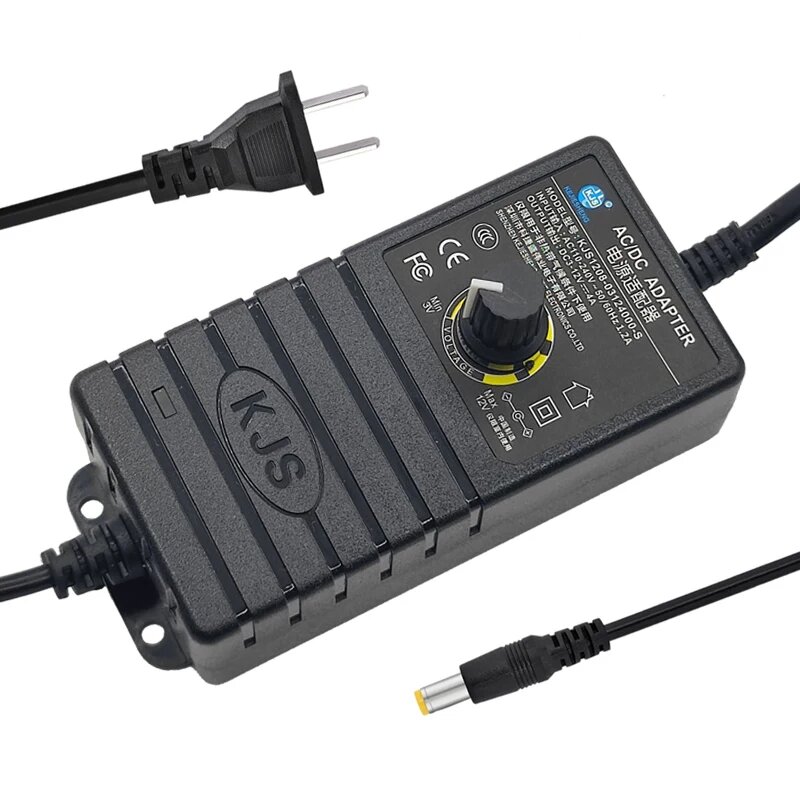 Регулируемый адаптер питания 3-12V2A, 24 Вт постоянного тока, очиститель воздуха, охлаждающий вентилятор, регулятор