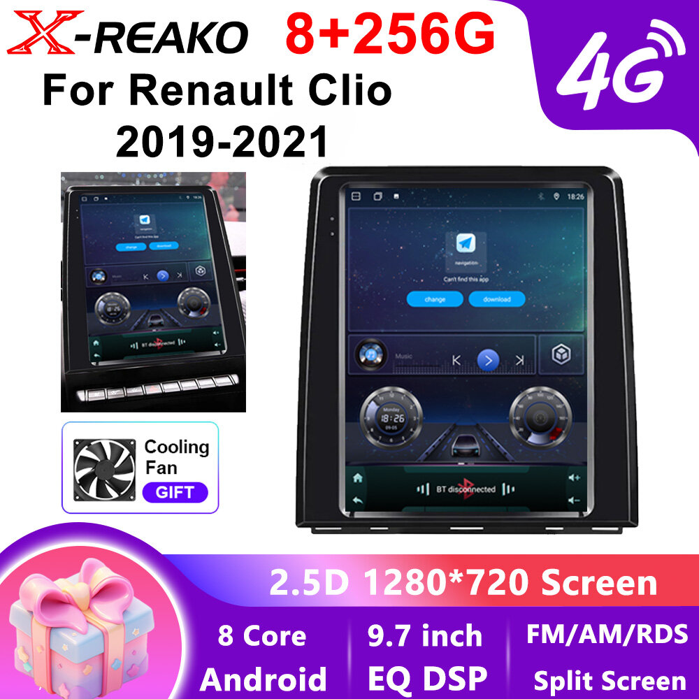Штатная автомагнитола для Renault Clio 3/ Рено Клио 3 Android головное устройство мультимедиа
