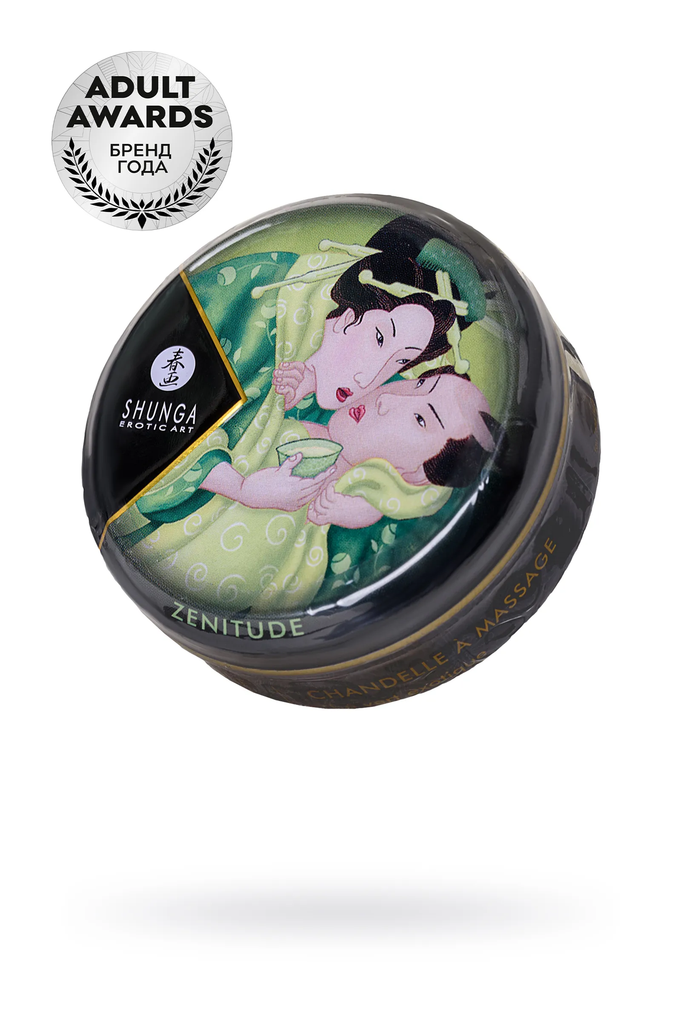 12598 Shunga Massage Candle Exotic Green Tea, 30 мл. Массажная свеча, зеленый чай