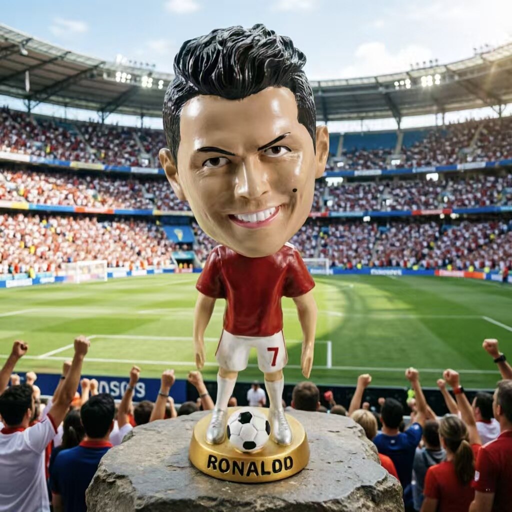 Soccerwe Фигурка звезды футбола ，Будет качать головой，Cristiano Ronaldo dos Santos Aveiro