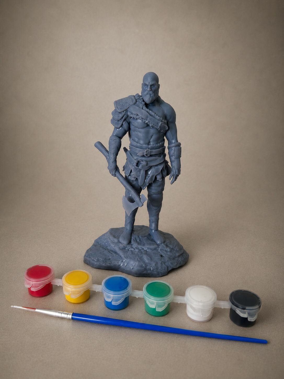 Кратос раскраска на подставке Бог Войны/Kratos из God of War