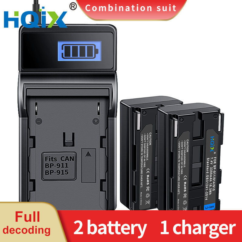 HQIX для Canon DM-MV1 MV10 C2 E1 E2 E30 ES50 ES55 ES60 ES65 ES75 ES300V ES410V ES420V камера BP-911 914 915 зарядное устройство Аккумулятор