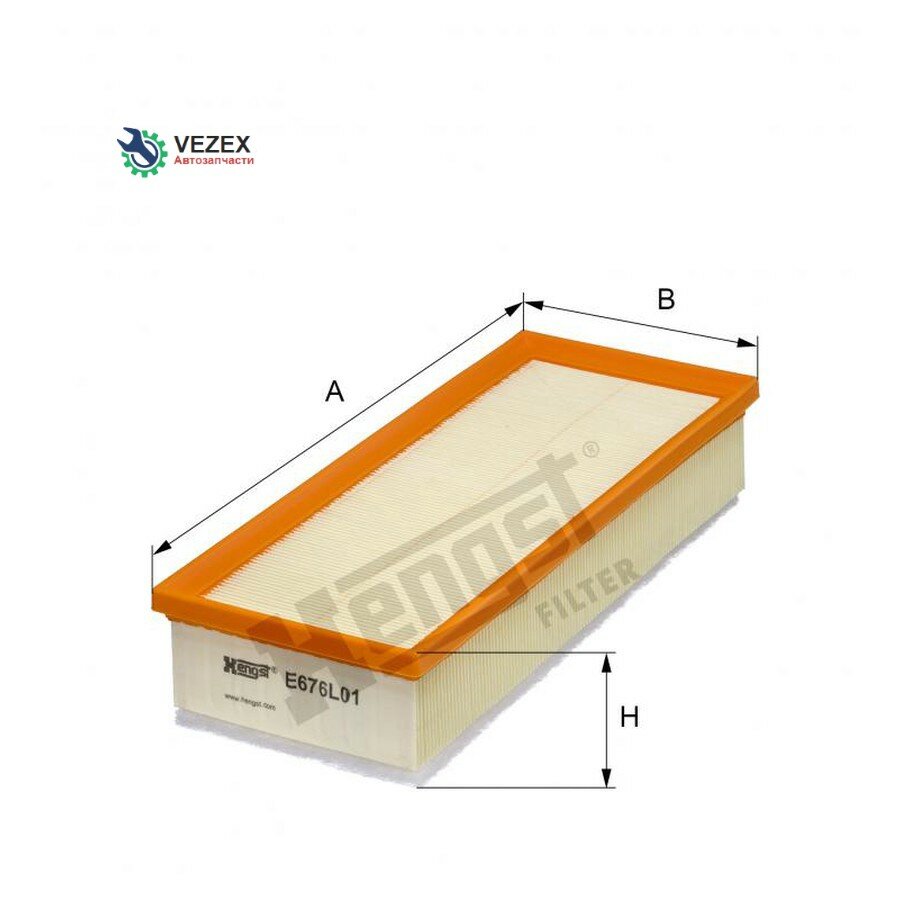 HENGST FILTER E676L01 фильтр воздушный!\ Audi A4/A5 1.8TFSi/2.0TDi 07>