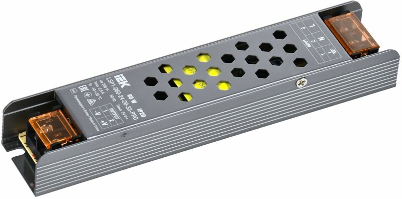 Драйвер LED ипсн-pro 60Вт 24В клеммы IP20 IEK LSP1-060-24-20-33-PRO