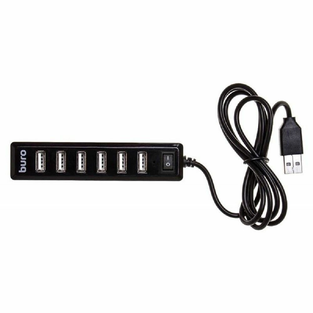 Hama Контроллер BURO BU - HUB7 - 1.0 - U2.0 Хаб разветвитель черный 436334