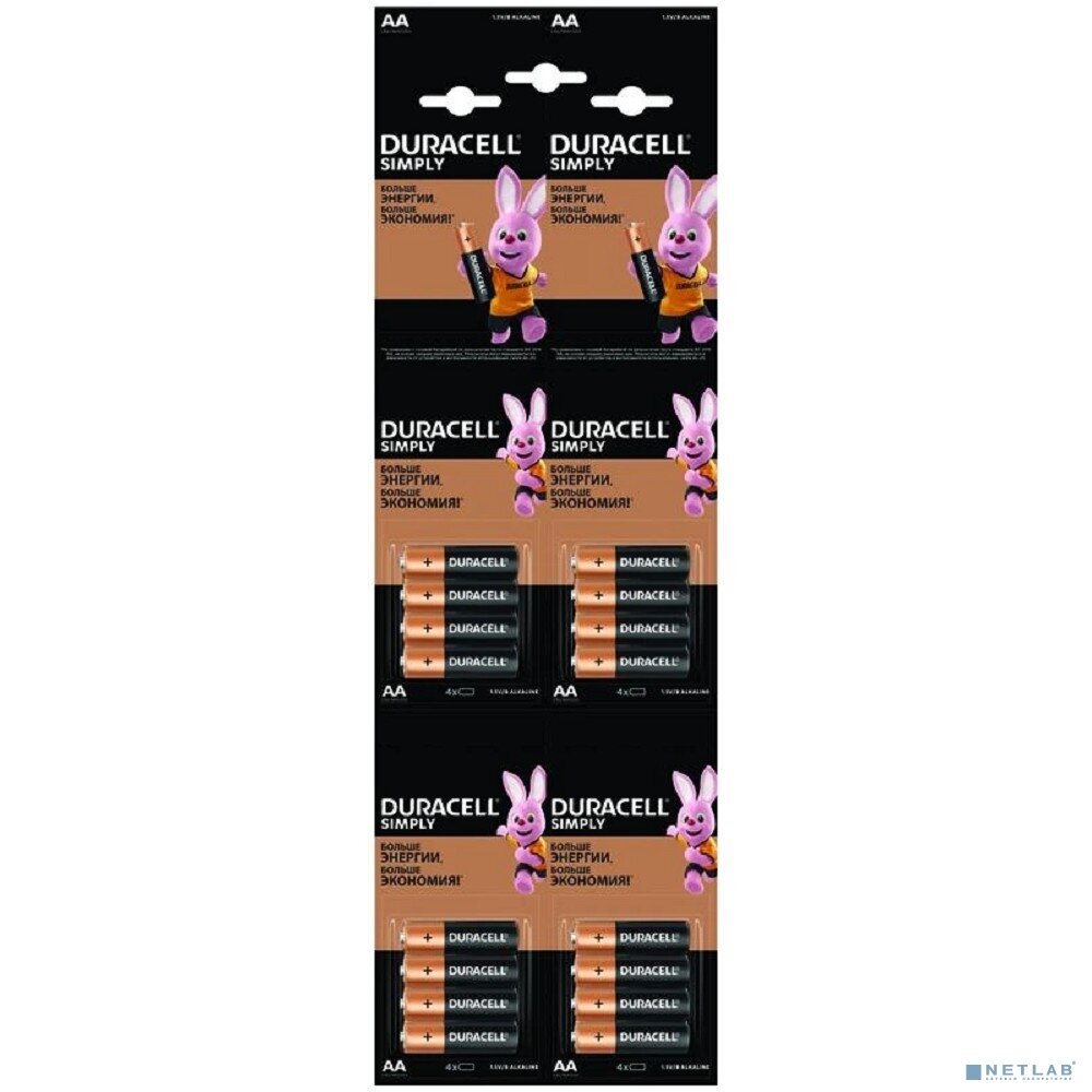 DURACELL LR6-4BL BASIC 4*4 (16 шт. в упаковке)