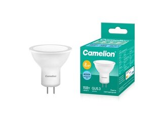 Лампочка светодиодная Camelion MR16, цоколь GU5.3, мощность 15Вт 4000К