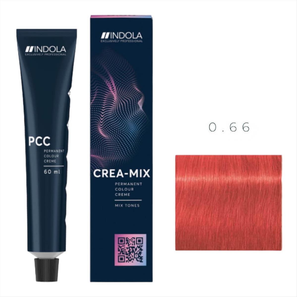 Indola CREA-MIX 0.66 RED Перманентная крем-краска для волос (микстон) 60 мл