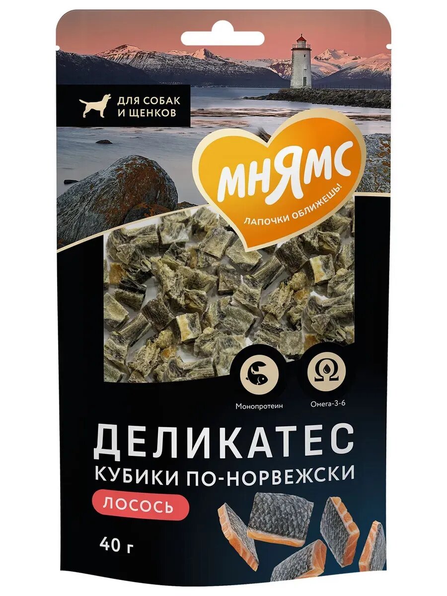 Лакомство Деликатес "Кубики по-норвежски" для собак 40 г