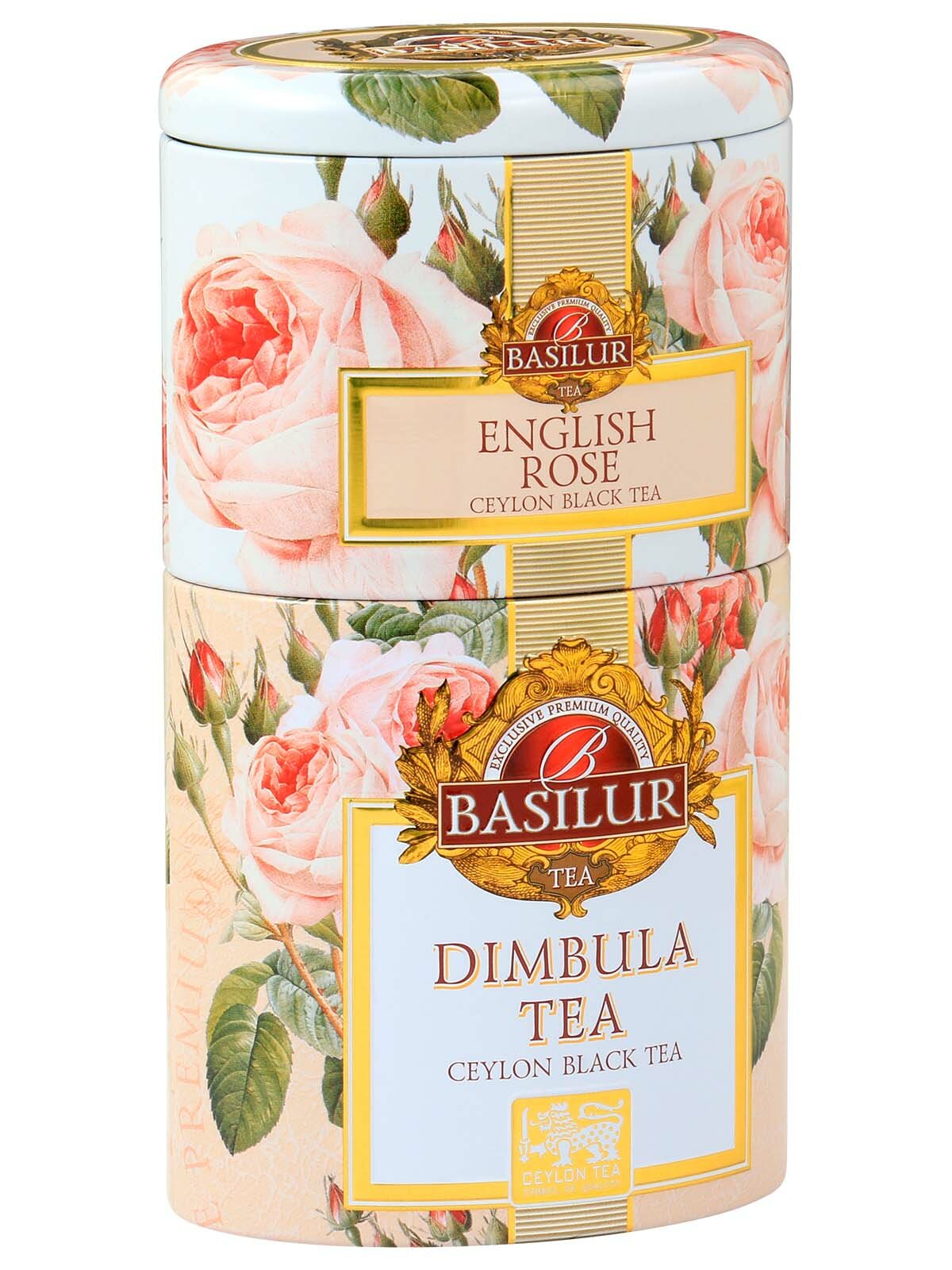 Подарочный набор чая Basilur "Фрукты и цветы. Английска роза", чёрный чай, 100 гр