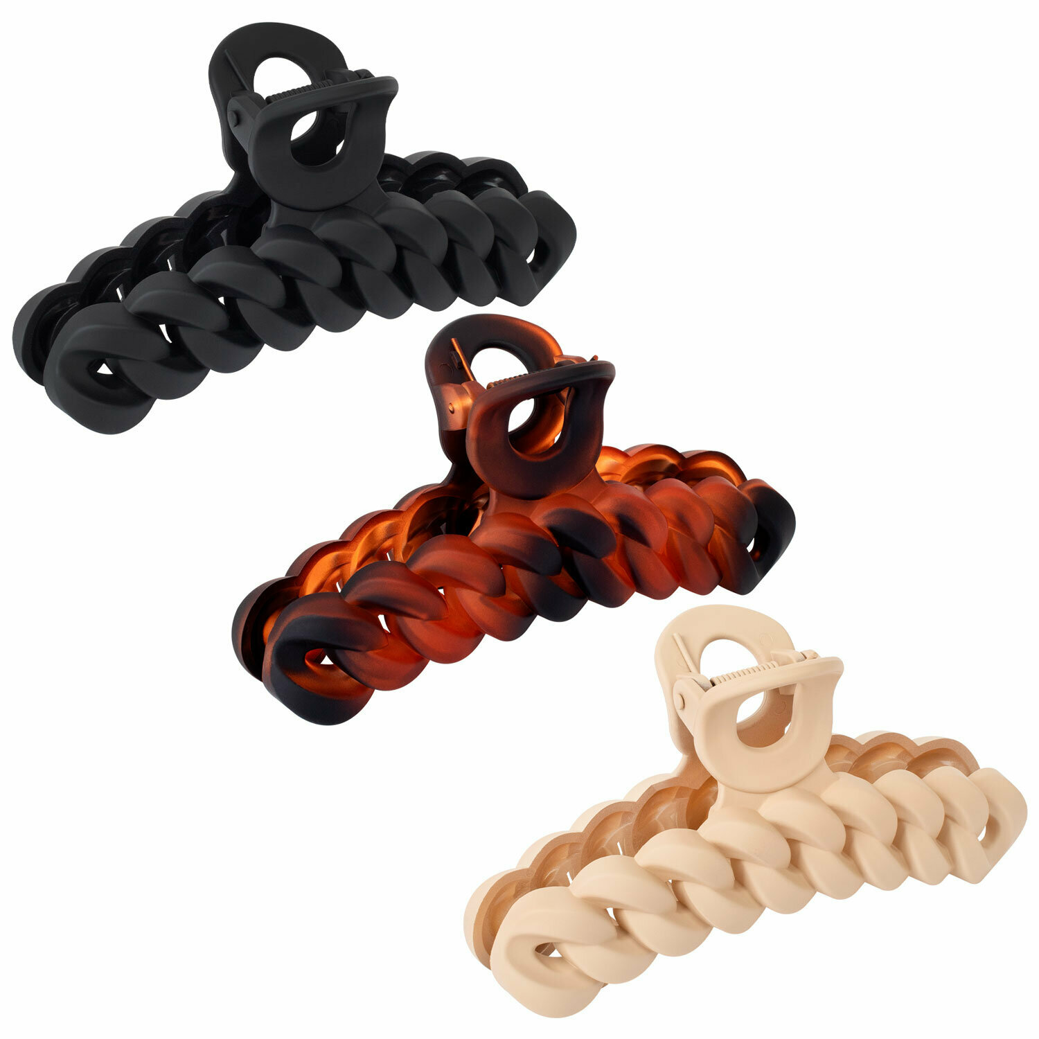 Упаковка 12 шт. Краб для волос 11 см, ассорти, MONTE VITA (монте вита), 457012