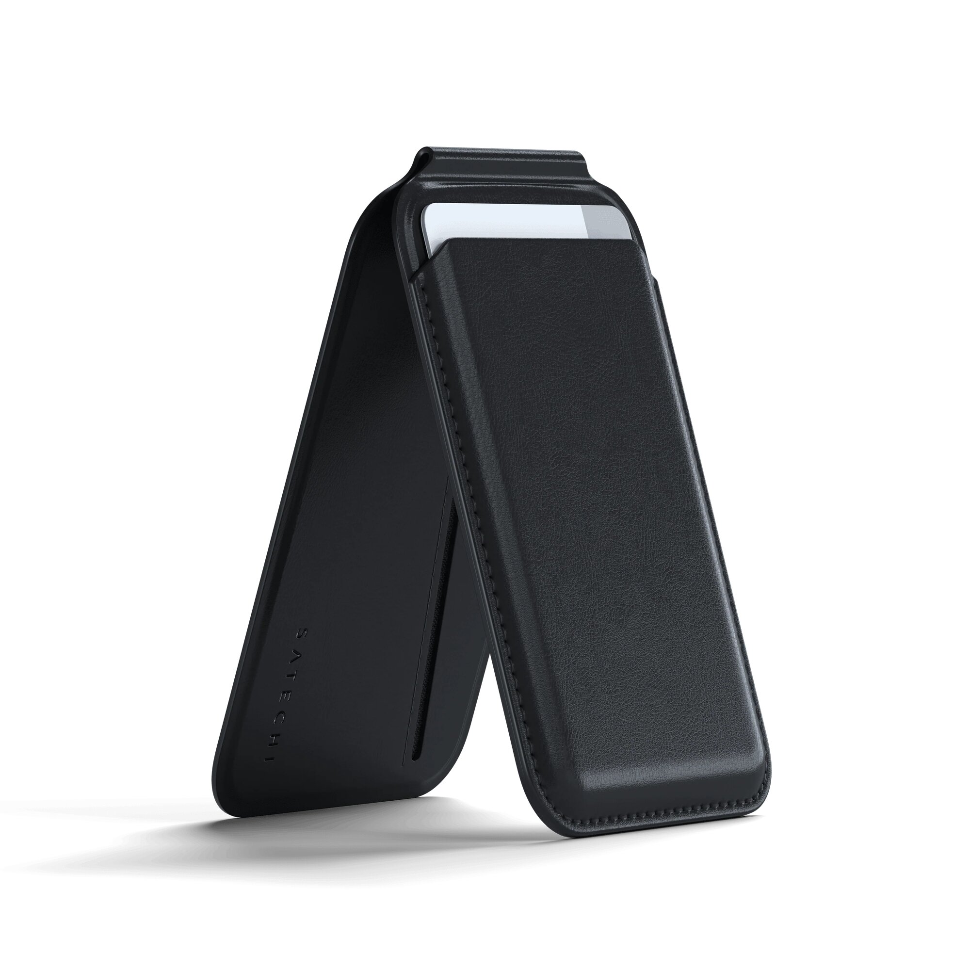 Подставка-картхолдер Satechi Magnetic Wallet Stand Black ST-VLWB