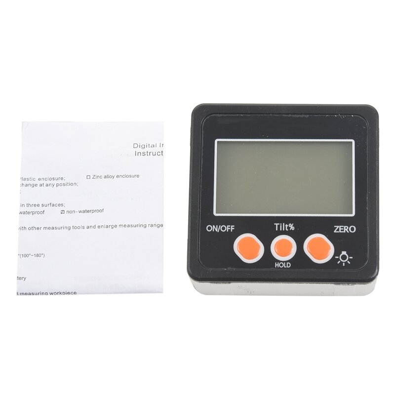 Цифровой инклинометр 0-360 Угол Треугольник Линейка Электронный Транспортир Корпус Из Алюминиевого Сплава Угломер Измеритель Магниты Основание